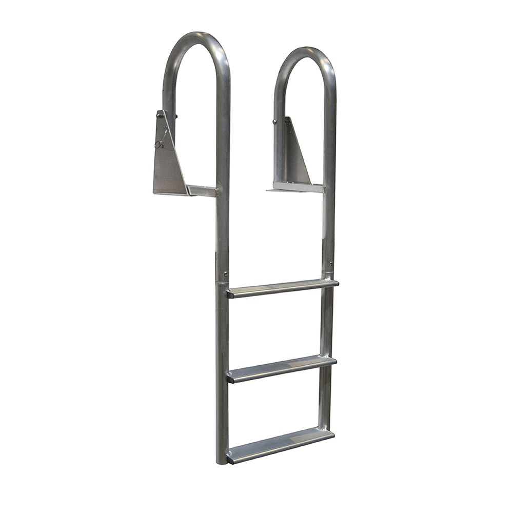 Dock Ladder - Dock Edge Wide Step Welded Aluminum Flip-Up 3, 4, 5 & 7 ...