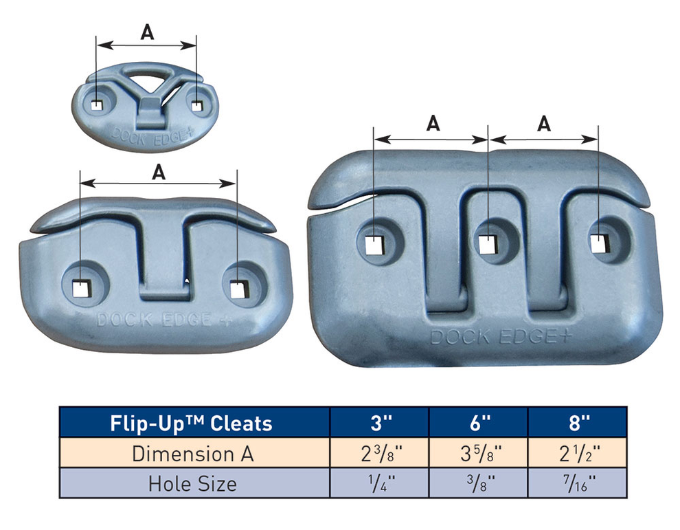 Dock Edge Flip-Up Cleats - (3 sizes) – DIY-Docks.com
