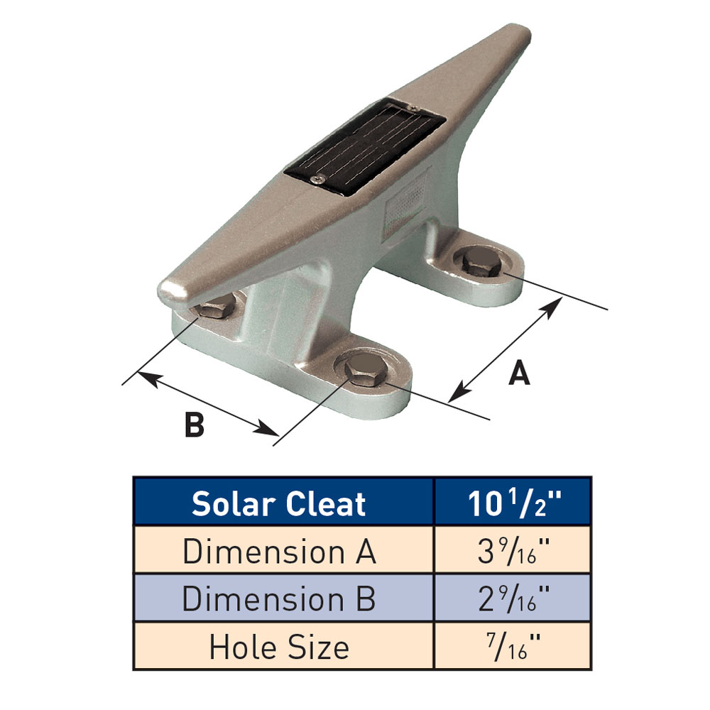 Dock Edge Solar Light Dock Cleat DE96288F — DIY-Docks.com